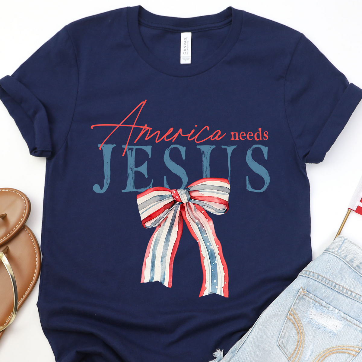 America Needs Jesus DTF Print – Crawford Country Store