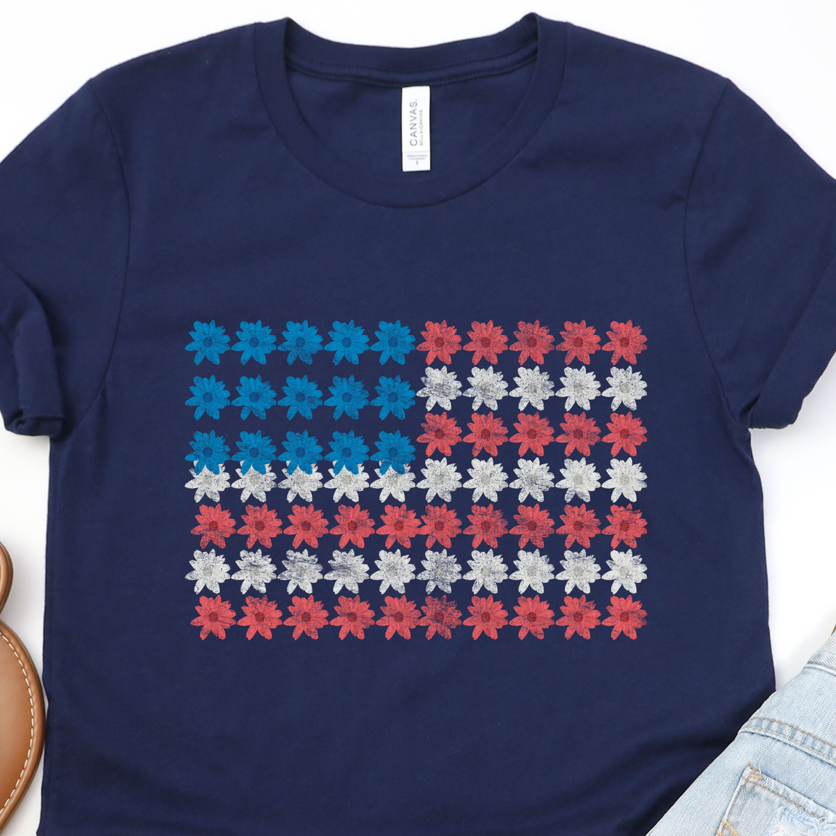 USA Flowers DTF Print – Crawford Country Store