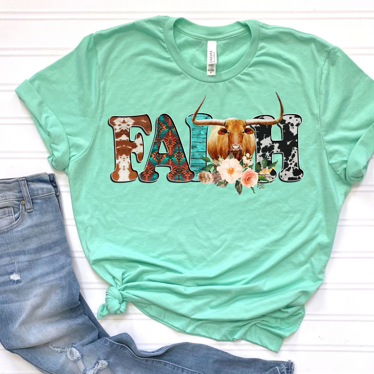 Faith Cow DTF Print – Crawford Country Store