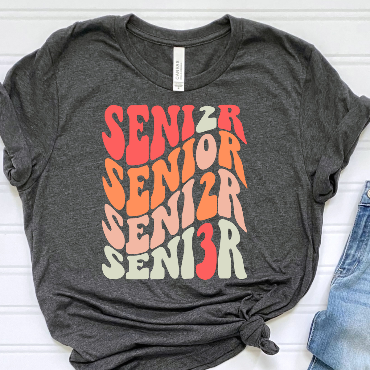 Senior Wavy Text DTF Print – Crawford Country Store