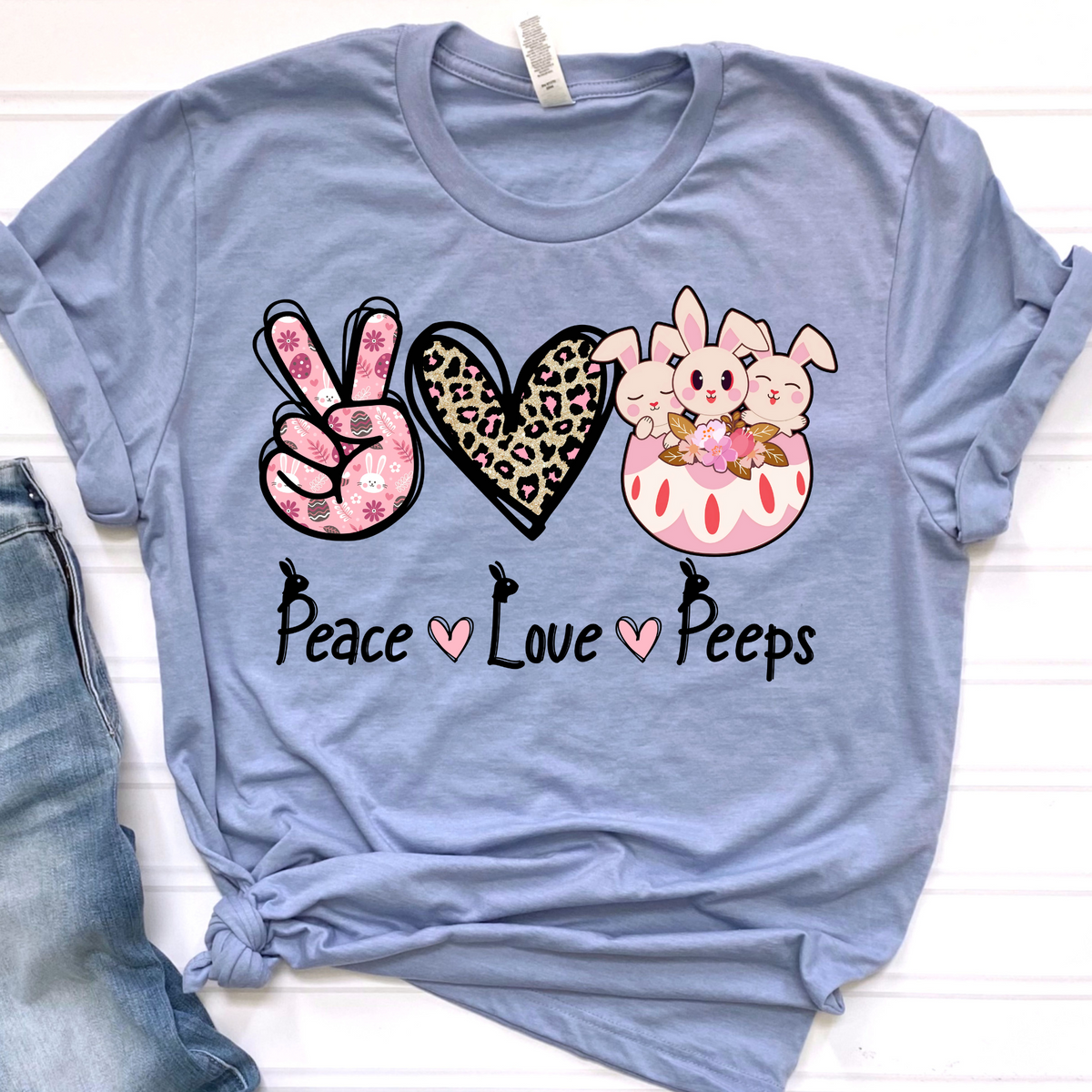 Peace.Love.Peeps DTF Print – Crawford Country Store