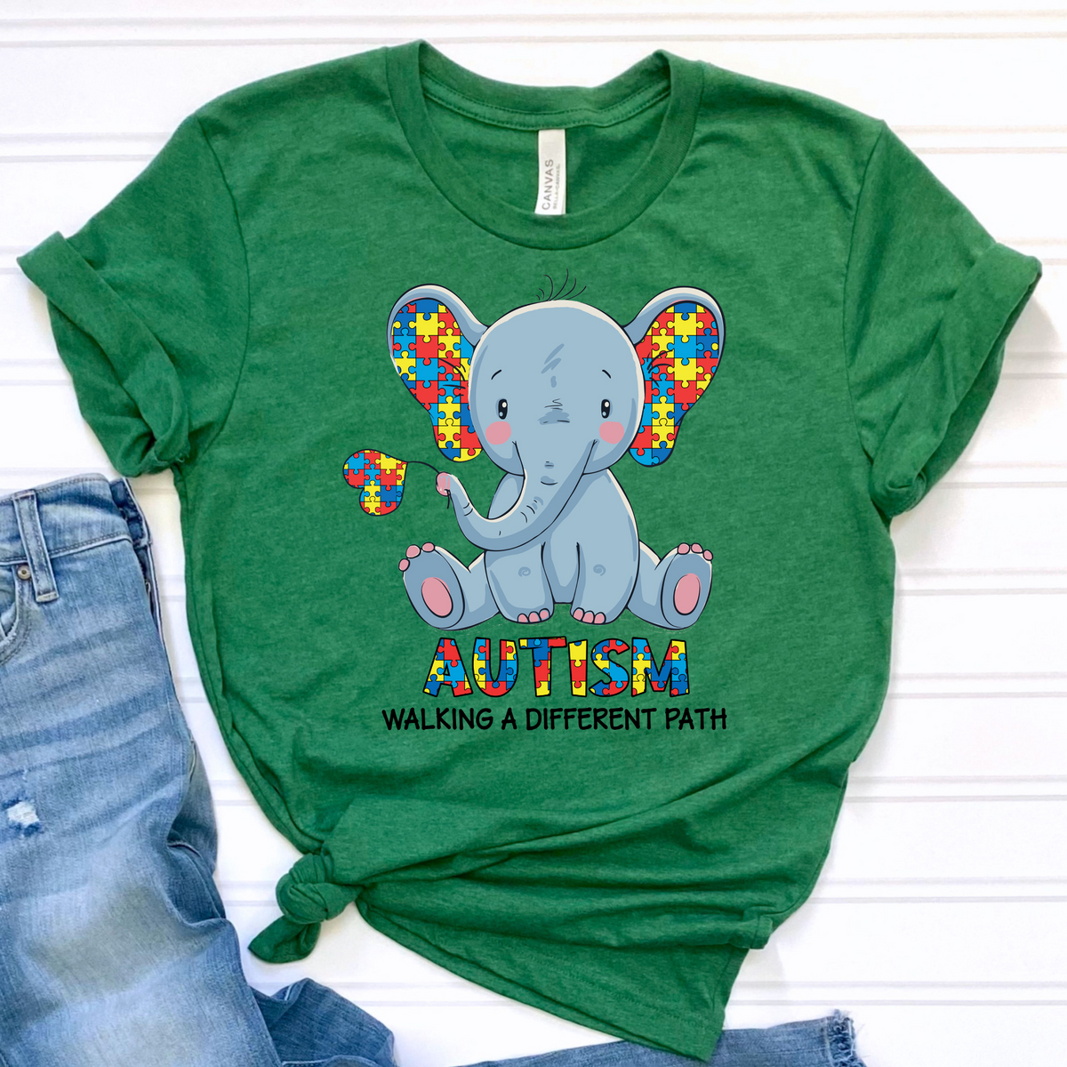 Autism Elephant DTF Print – Crawford Country Store