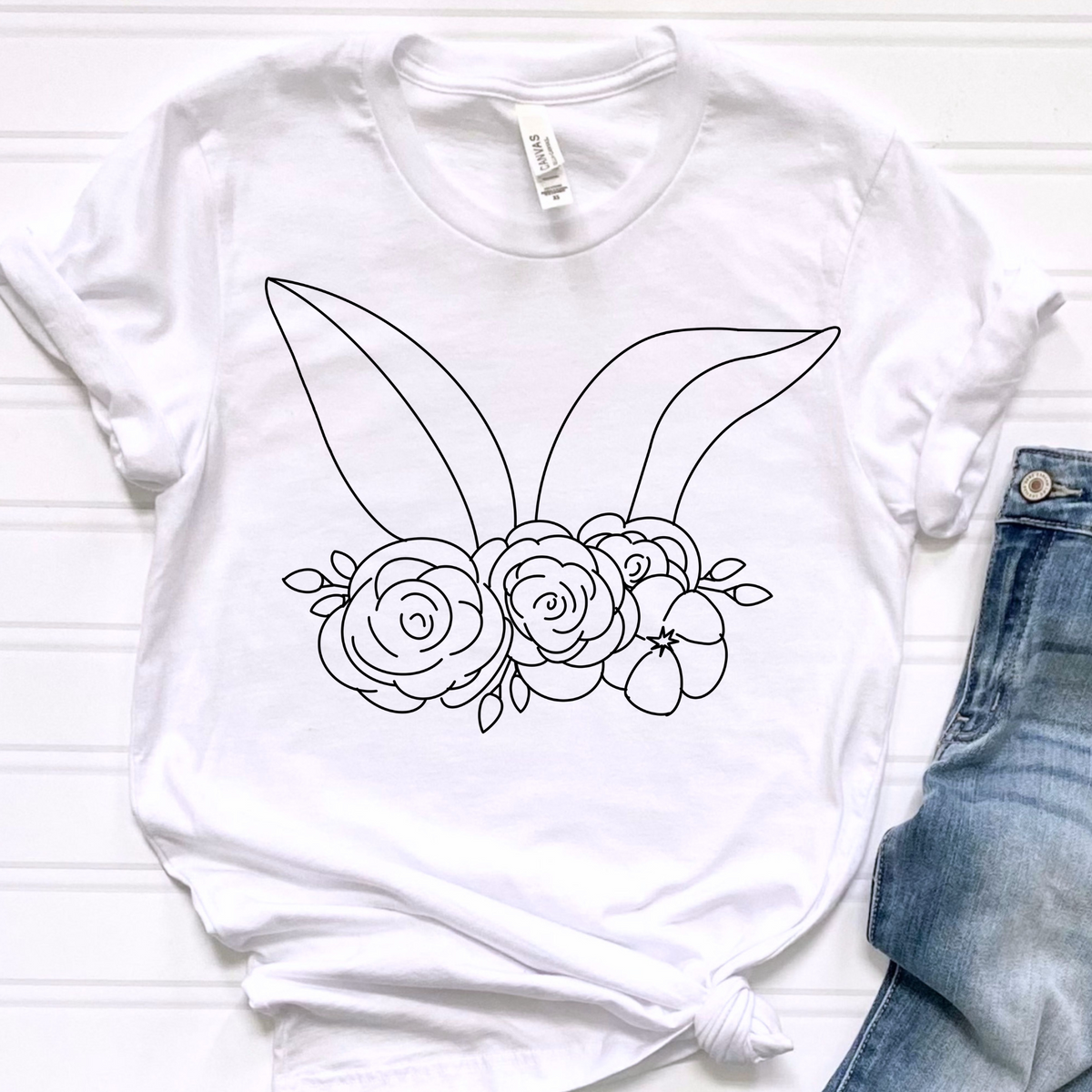 Bunny Ears Coloring DTF Print – Crawford Country Store