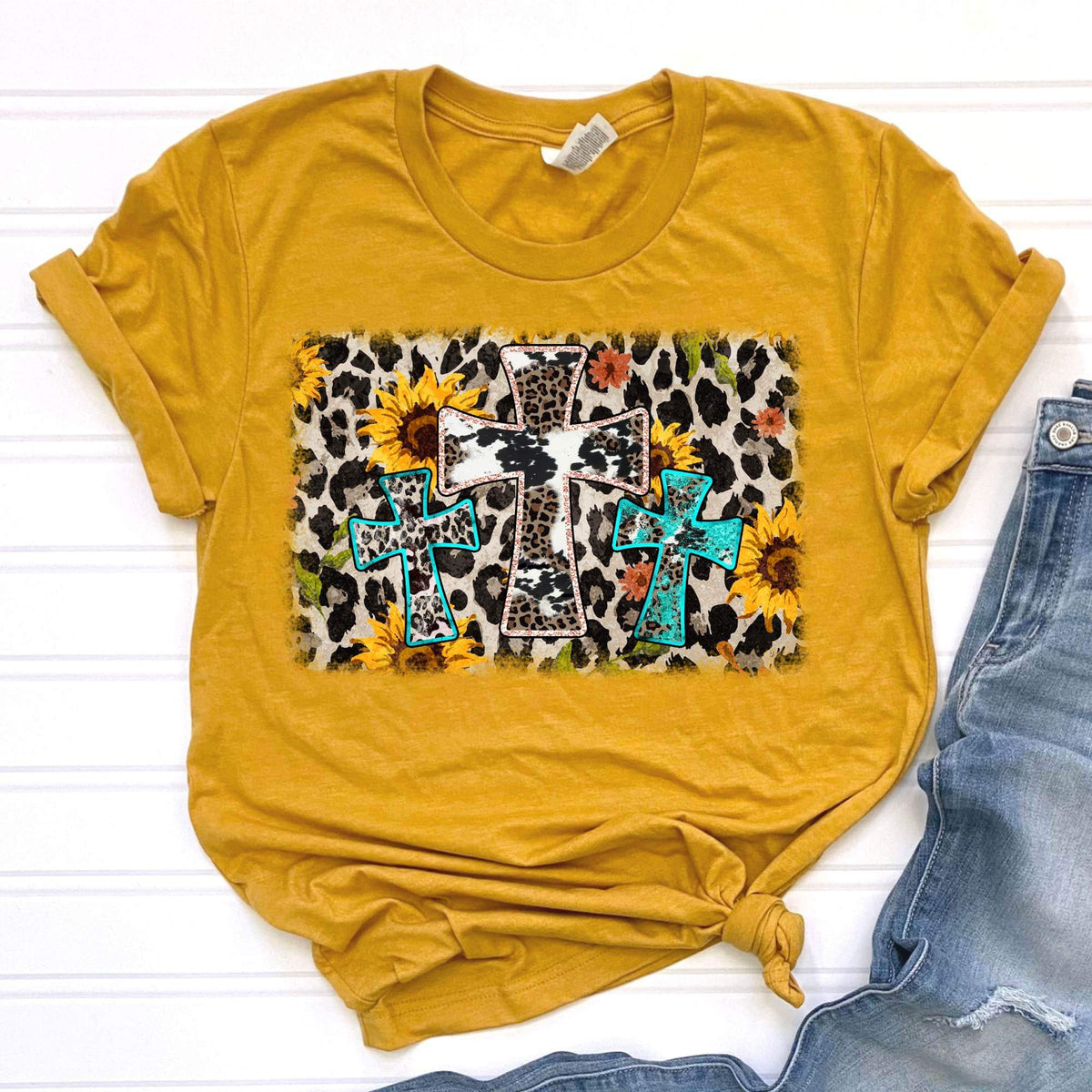 Crosses with Animal Print and Floral DTF Print – Crawford Country Store